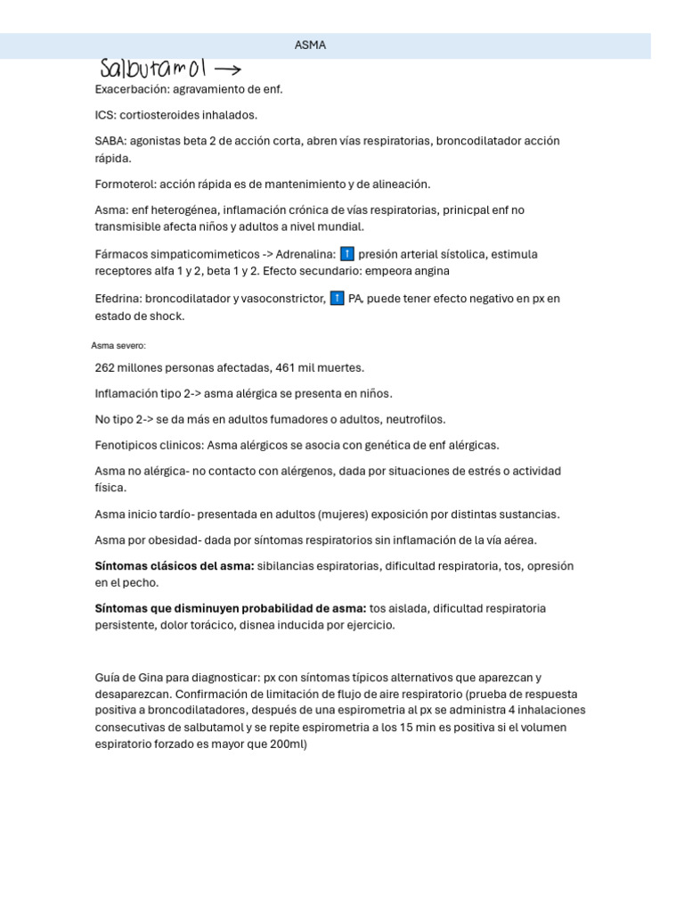 Guía completa sobre el asma y su tratamiento | PDF | Asma | Alergia