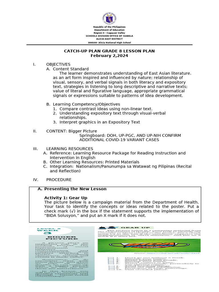 Catch-Up-Friday-DLL-feb-2 | PDF | Learning | Cognition