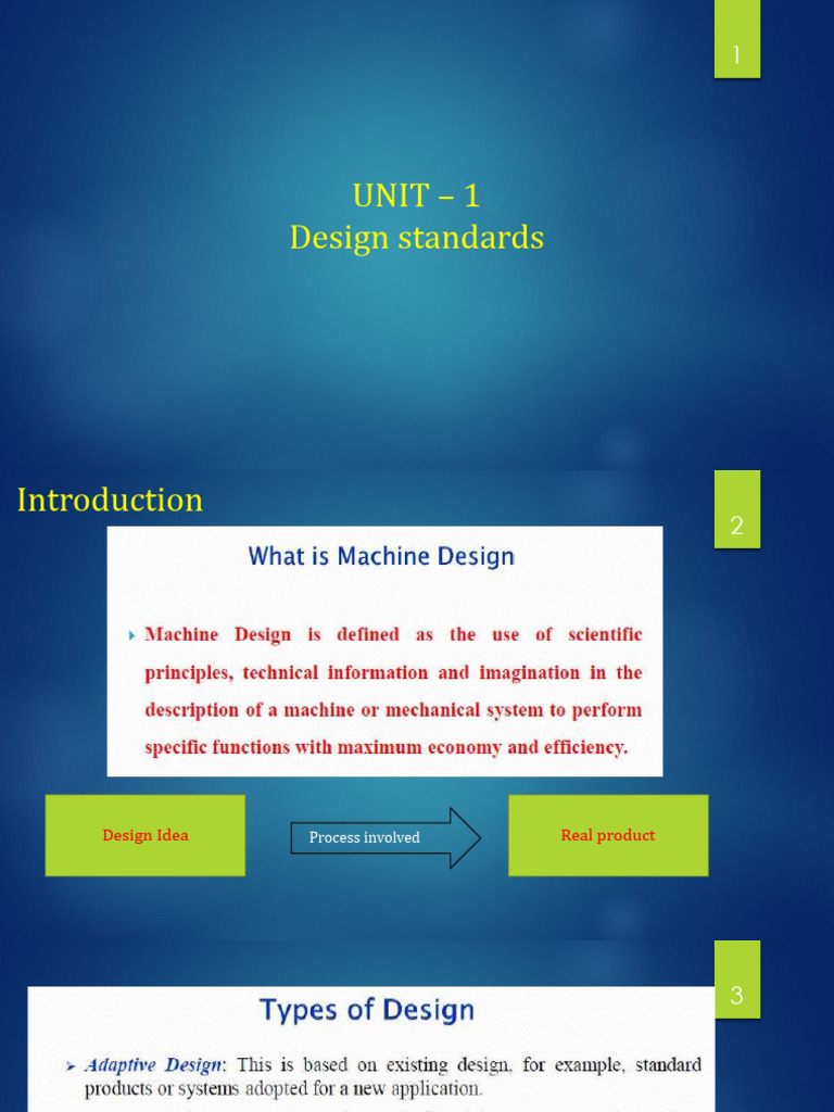 UNIT -1 Design Standards.pptx | PDF | Stress (Mechanics) | Fracture