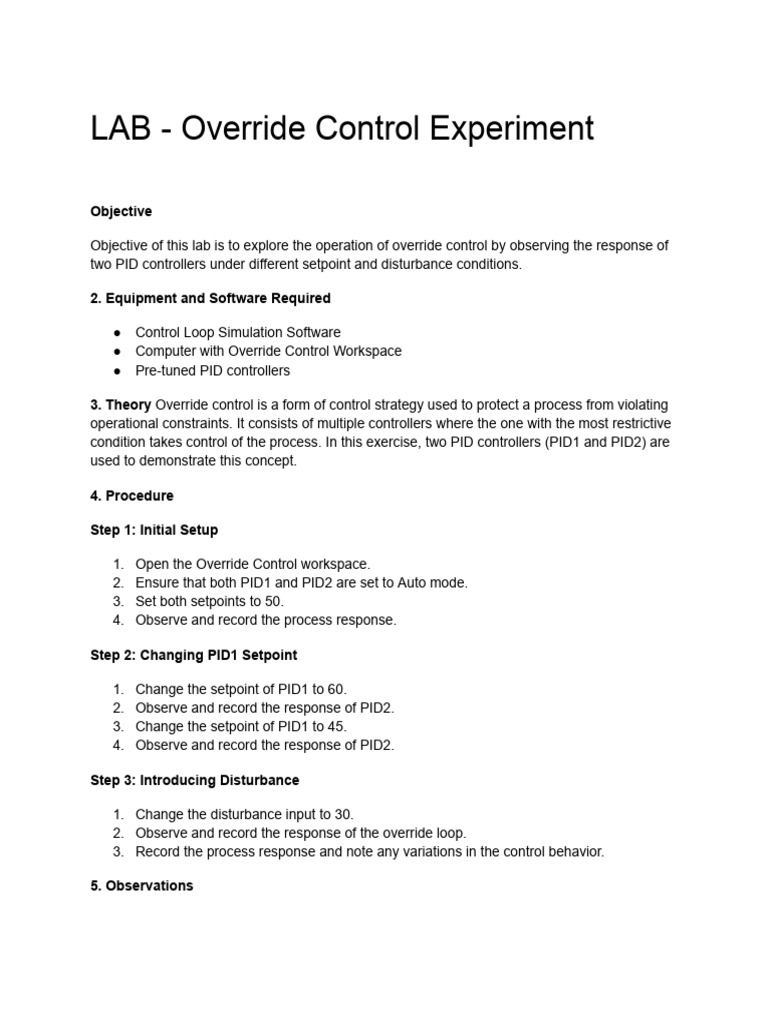 Override Control with PID Controllers | PDF | Control Theory | Applied Mathematics