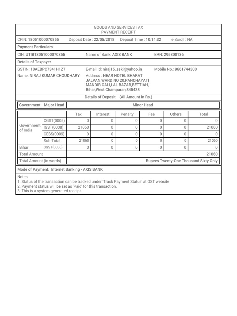 GST-Challan Receipt Diff | PDF