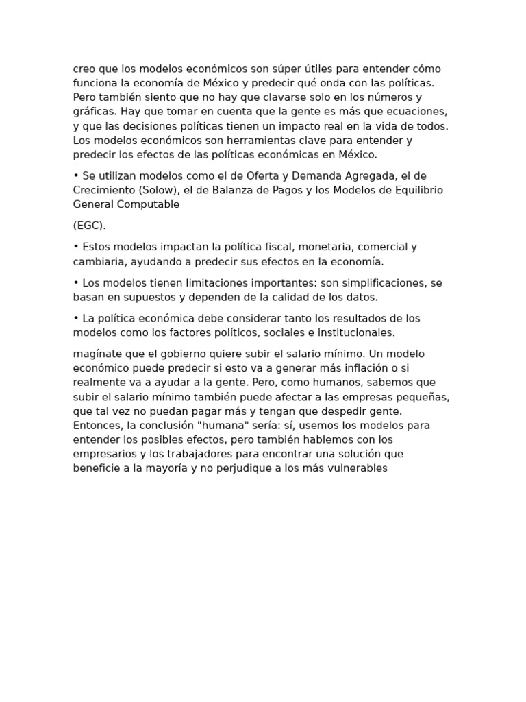 Modelo Economico | PDF