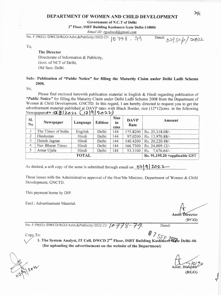 Department of Women and Child Development | PDF | Newspaper Publishing ...