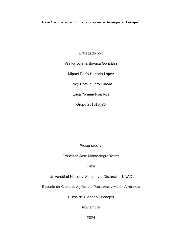 sustentacion de la propuesta de riego | PDF | Agricultura | Riego