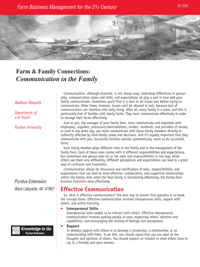 Communication in The Family | PDF | Communication | Nonverbal Communication