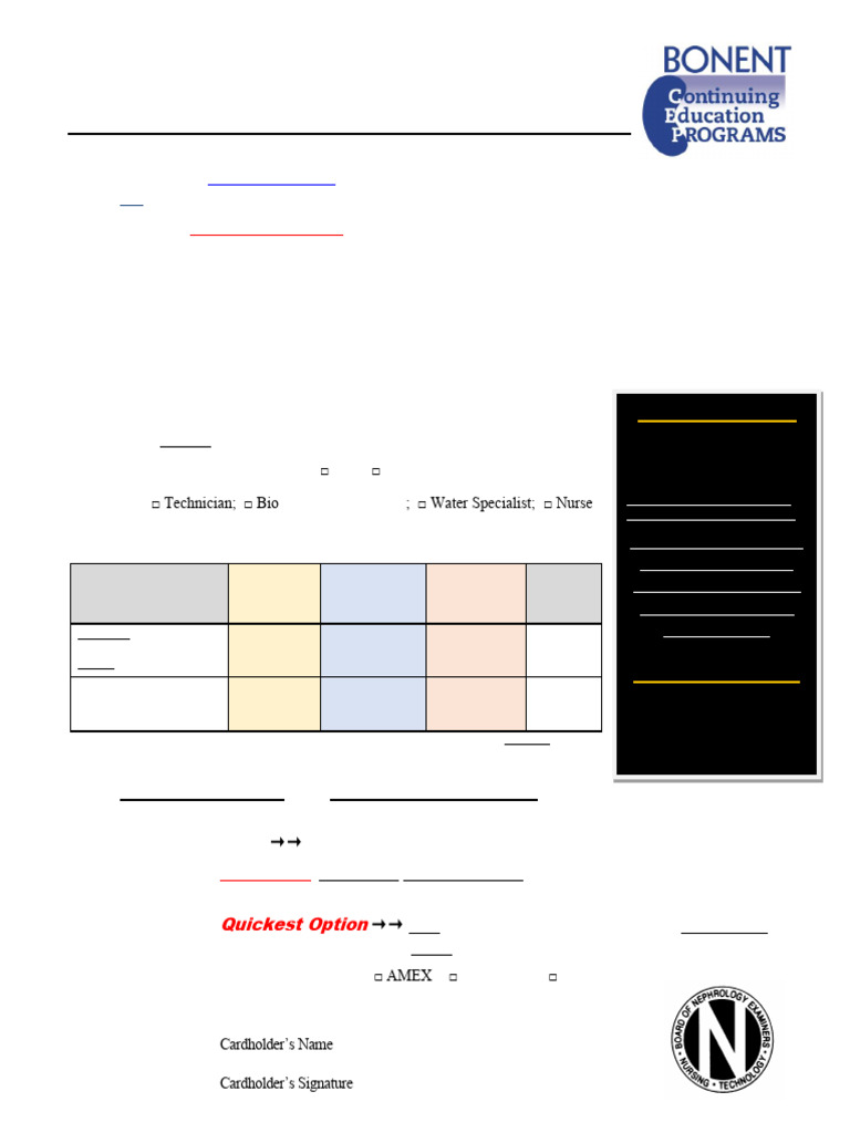 BONENT 2024 Fall Seminar Registration | PDF | Credit Card | Payments