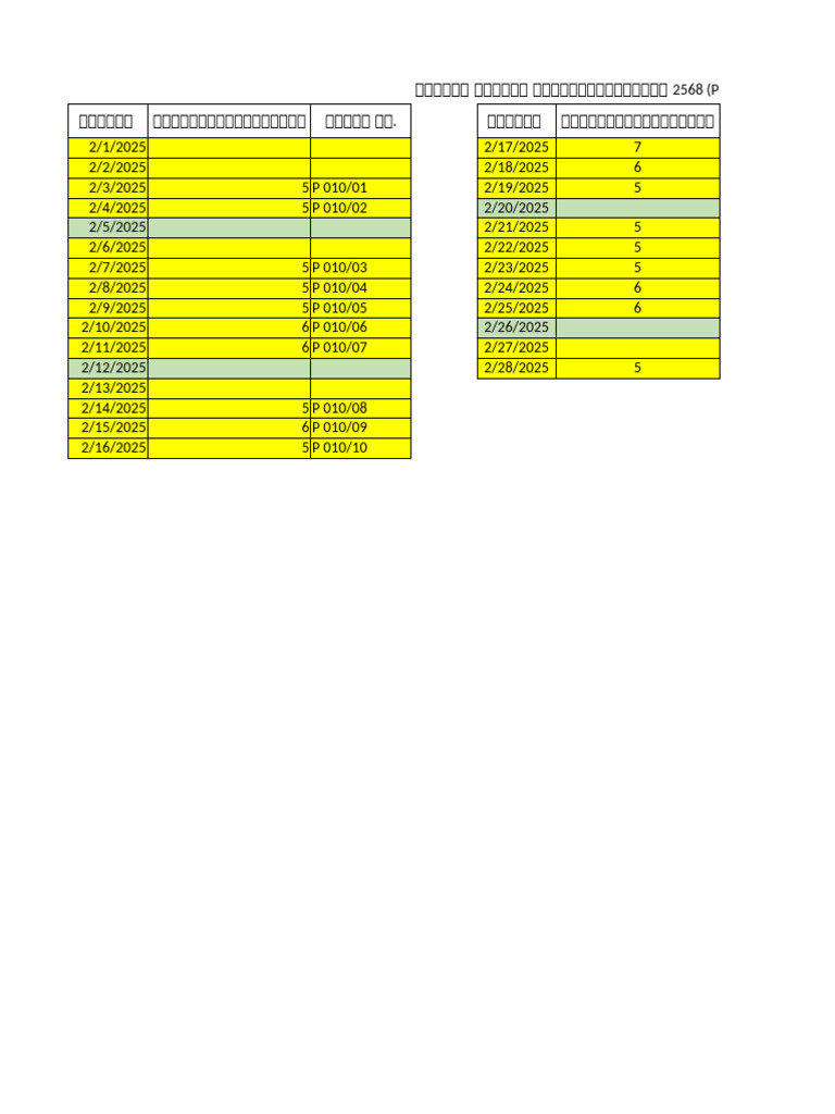 Excel สรุป ธนพรรณ ทองต่อ กพ.68 | PDF