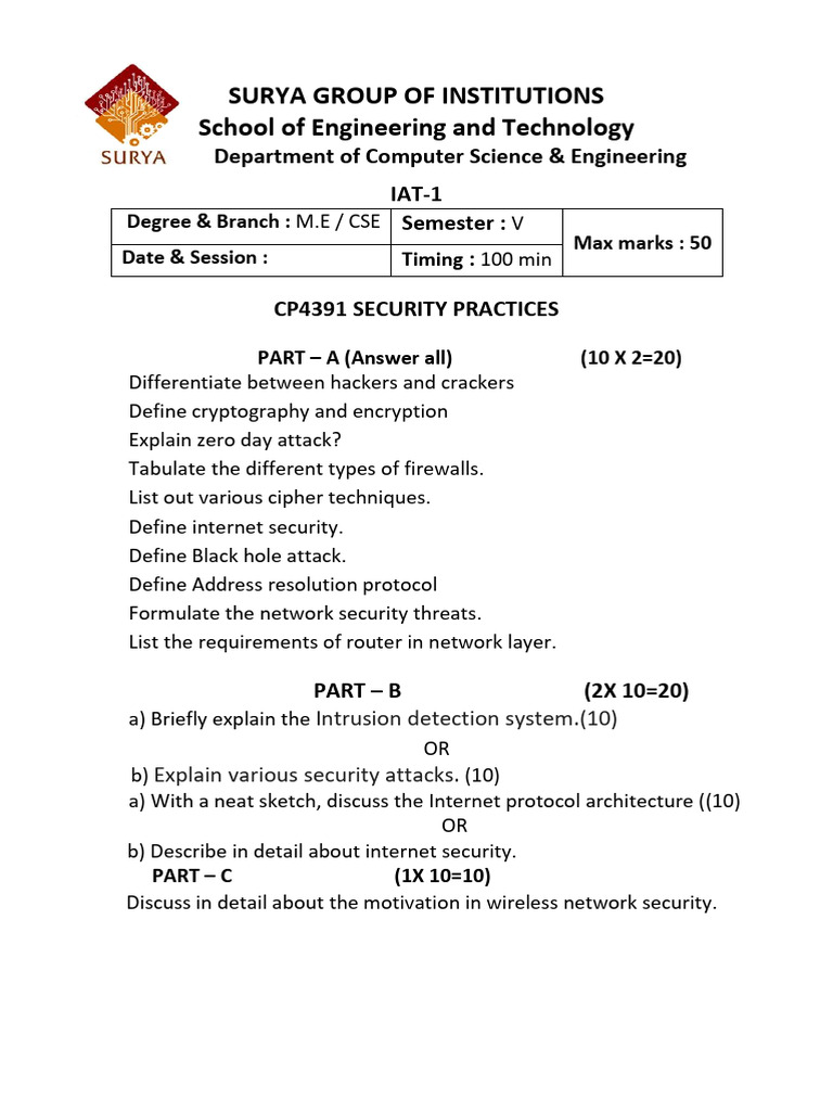 CP 4391 Security Practices | PDF | Security | Computer Security