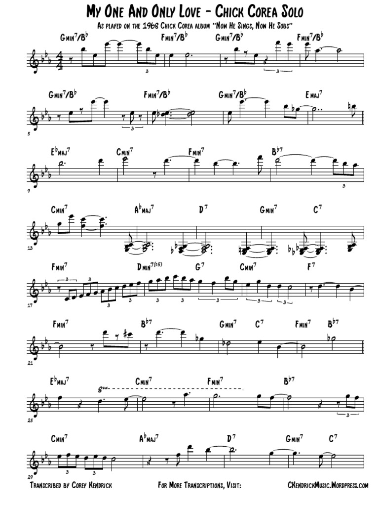 My One and Only Love - Chick Corea | PDF