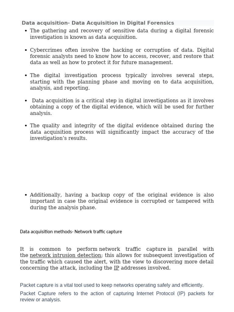 Data acquisition | PDF | Phishing | Computer Network