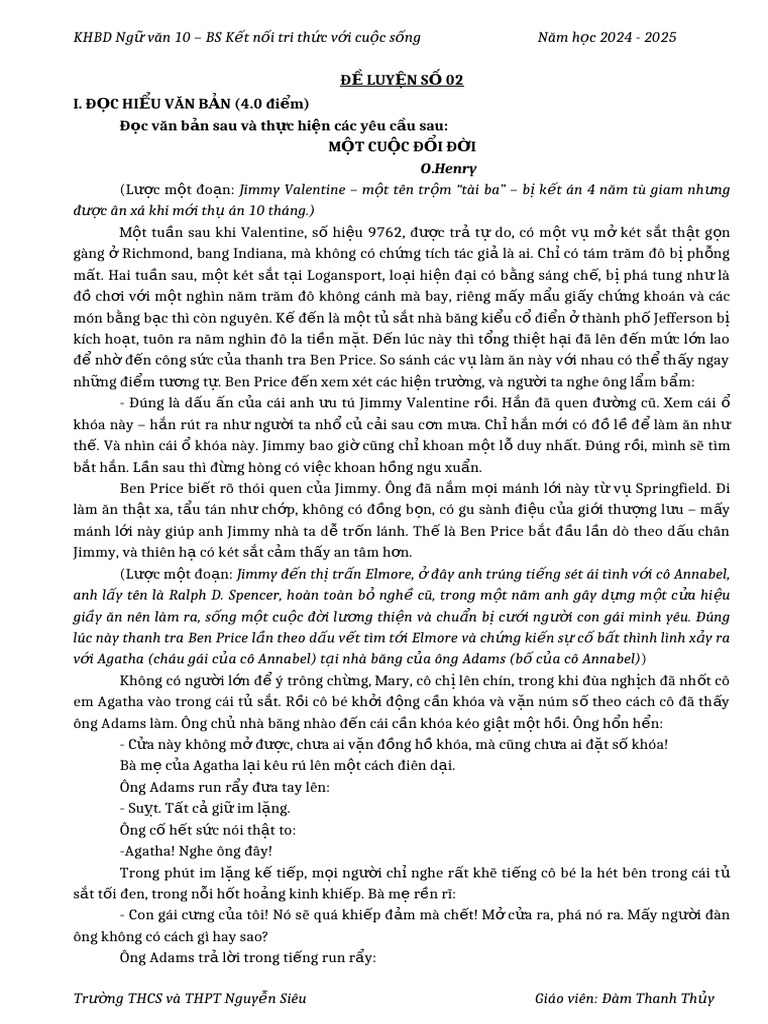 K10_De luyen so 02 | PDF