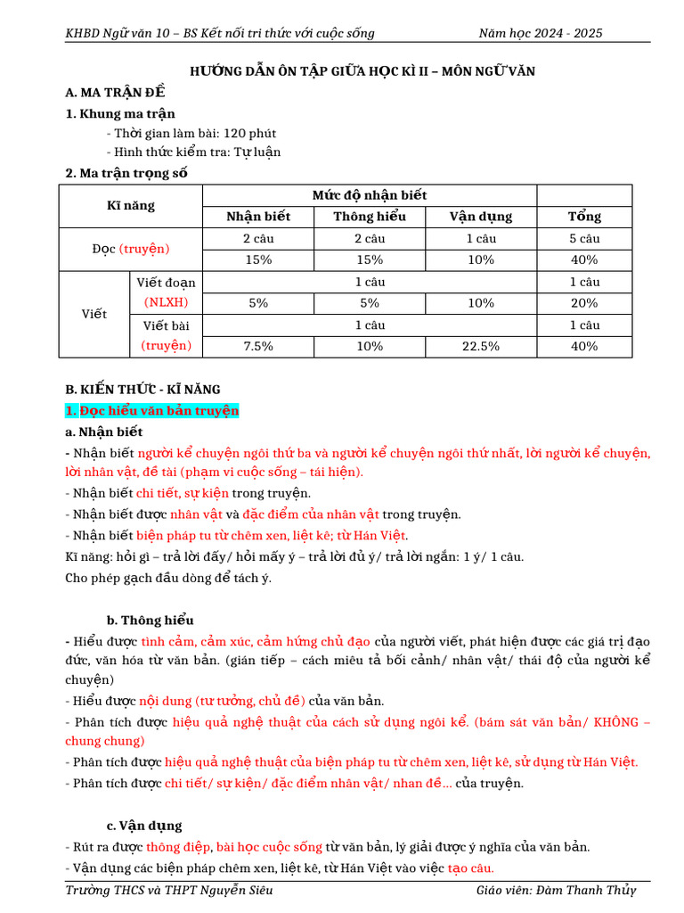 K10_Huong dan on tap_GK2_full | PDF