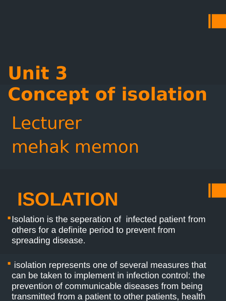 Unit 3 Isolation Complete | PDF | Hygiene | Hand Washing