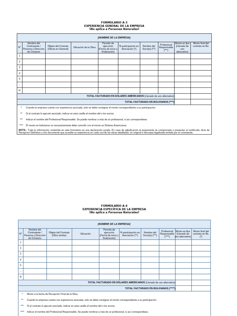Formularios - A3 - A4 | PDF