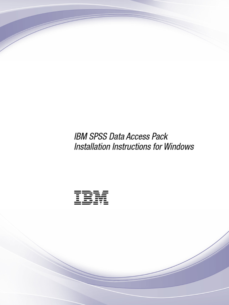 IBM SPSS Data Access Pack Installation Instructions | PDF | Spss | Databases