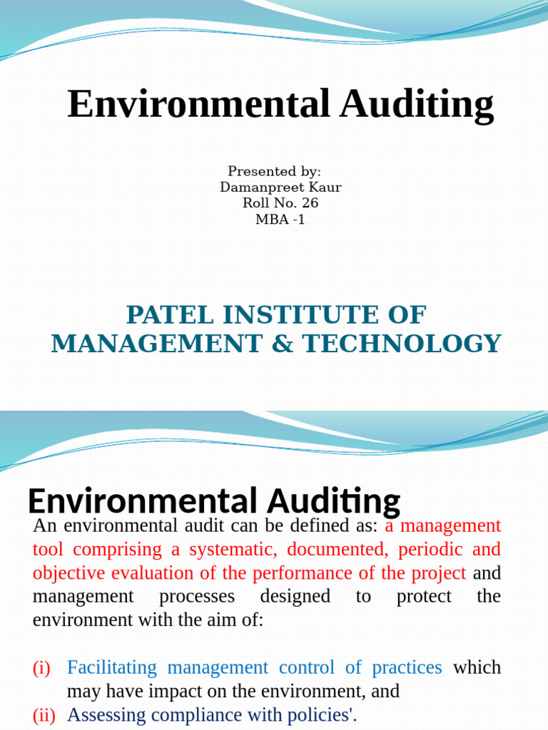 Comprehensive Guide to Environmental Auditing | PDF | Audit | Policy