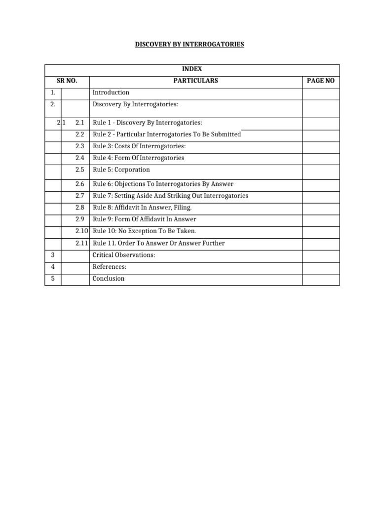 Discovery by Interrogatories | PDF | Discovery (Law) | Interrogatories