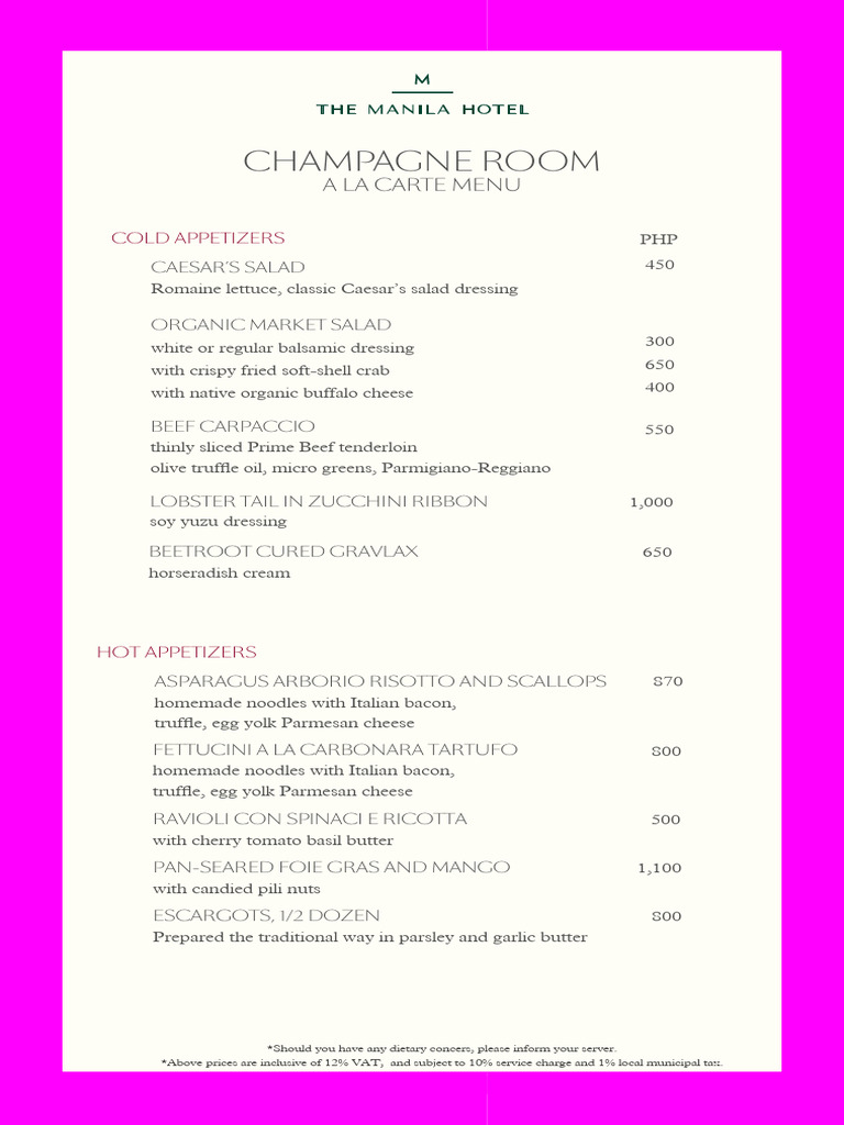 Ala Carte Menu Revised 20220517 | PDF | Sauce | Salad