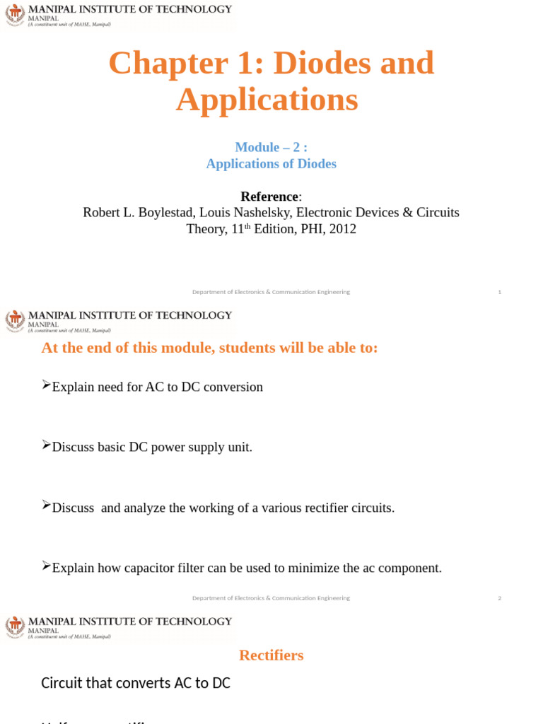 Diode02 Diode Rectifiers | PDF | Rectifier | Capacitor