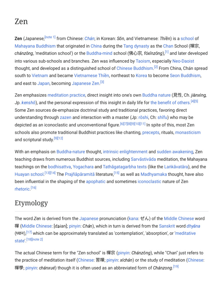 Zen - Wikipedia | PDF | Zen | Kōan