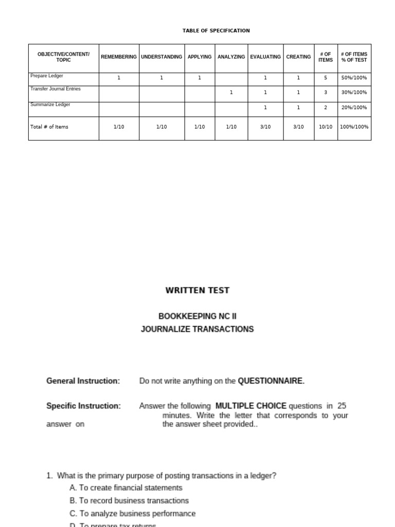 WRITTEN - TOS Uc2 W Answer | PDF | Debits And Credits | Expense