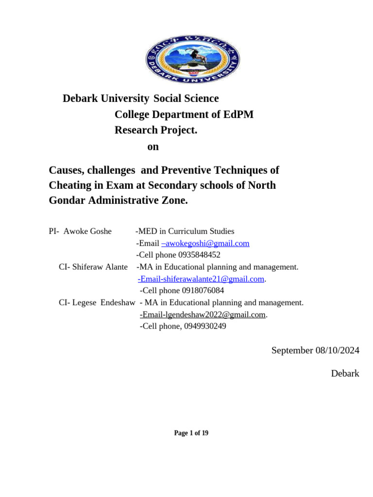 Cheating In Exam And Prevention Techniques Pdf Academic Dishonesty Teachers