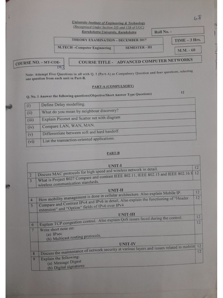 PYP Mtech (1 Sem) | PDF