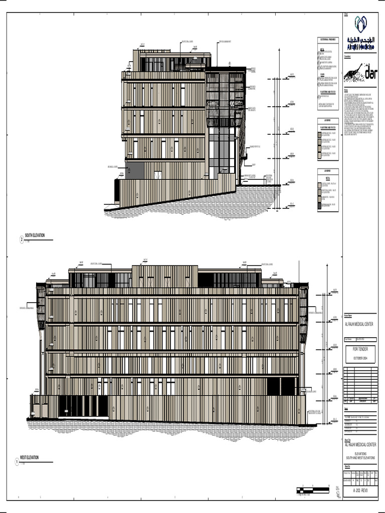 South Elevation 2: Al Rajhi Medical Center | PDF | Wall | Building