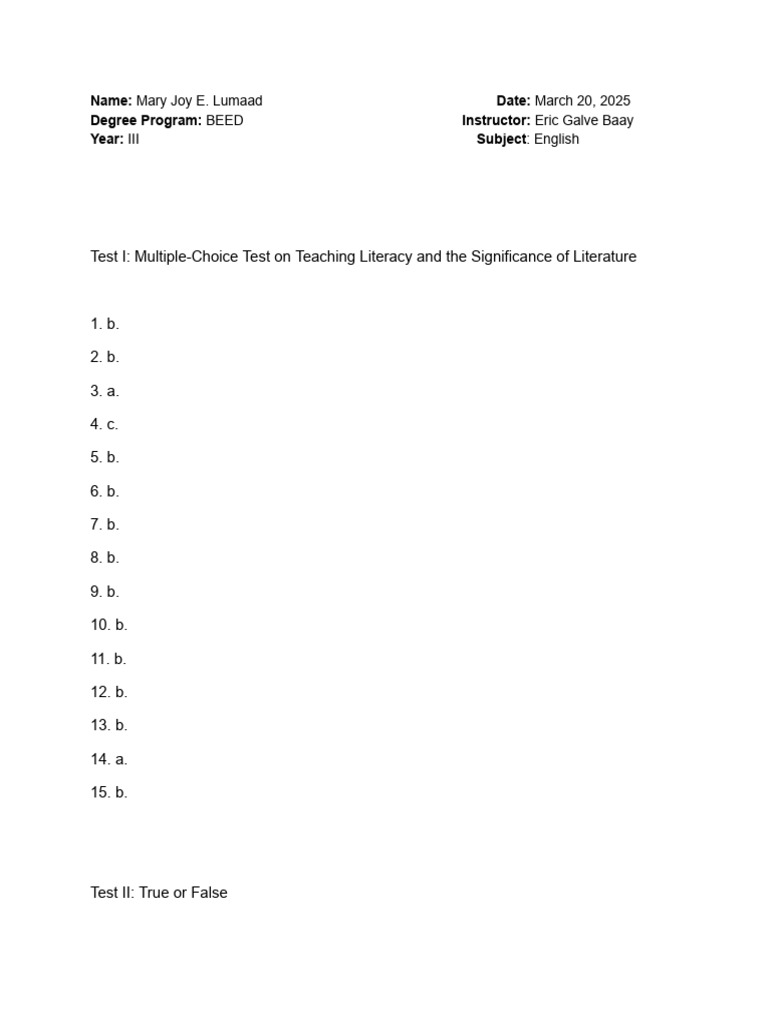 Midterm Exam in English - LUMAAD | PDF | Phonics | Literacy