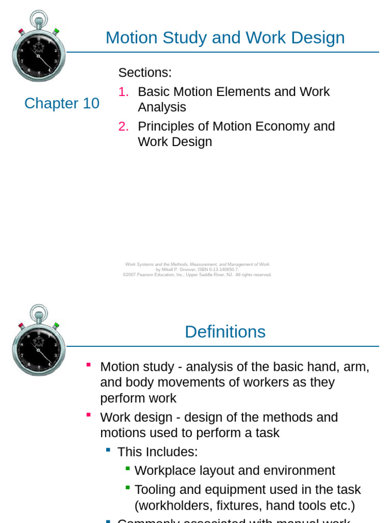 Ch-10 Motion Study | PDF | Tools | Switch