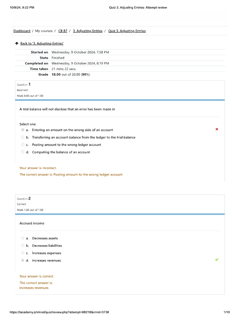 Quiz-3-Adjusting Entries | PDF