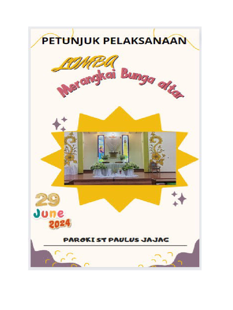 Kriteria Lomba Merangkai Bunga Altar | PDF