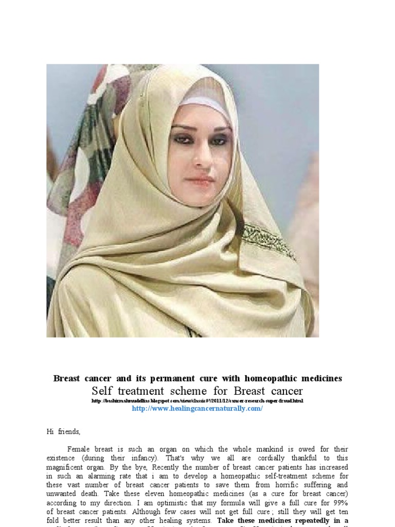 Breast Cancer and Its Homeopathic Self Treatment Scheme - Bashir Mahmud Ellias | PDF ...