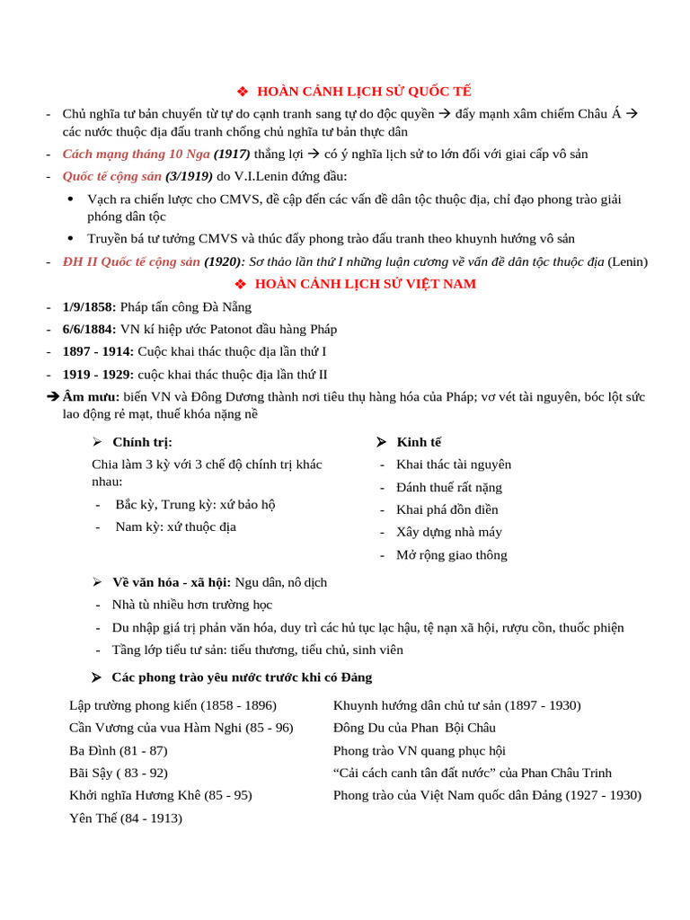 Timeline Mon Lich Su Dang Cong San Viet Nam | PDF