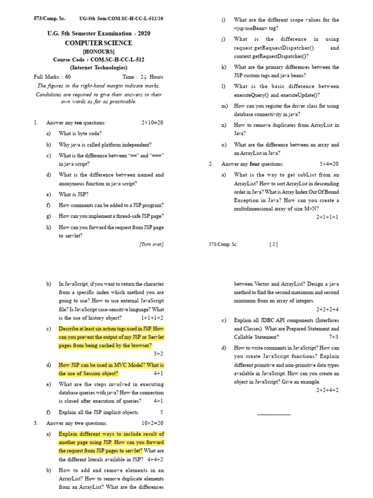 Microprocessor Pyq 2020 | PDF