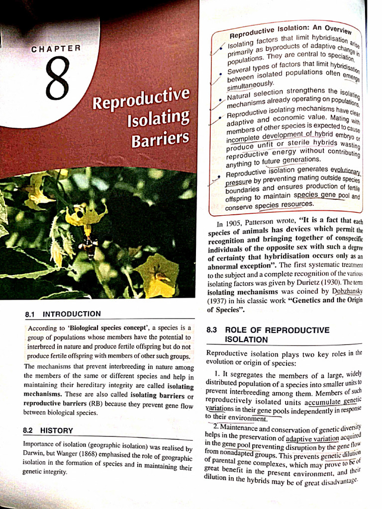 Reproductive Isolating Barriers-1 | PDF