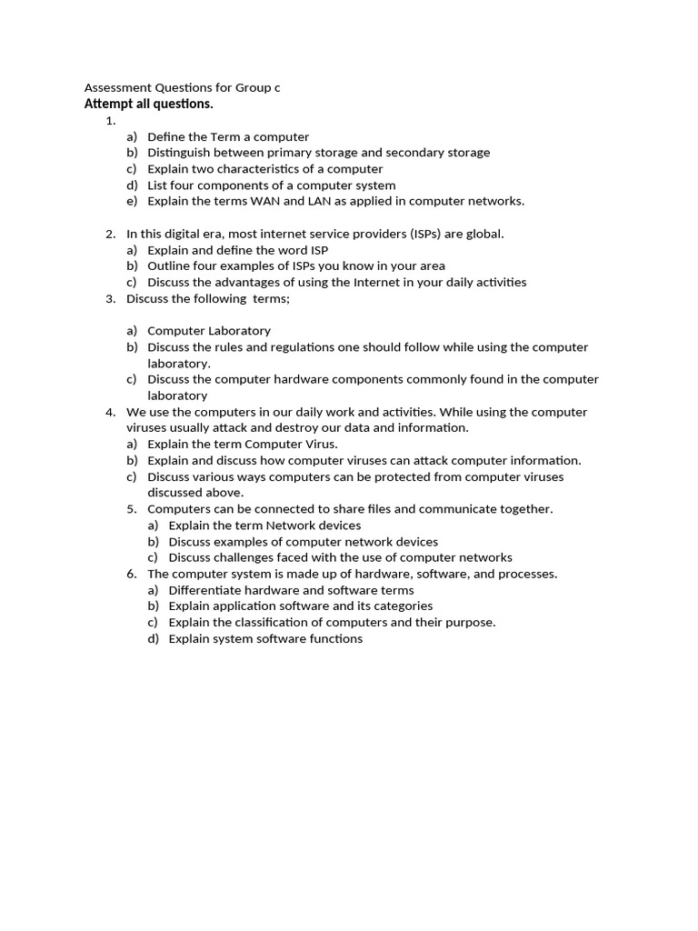 Assignment 2 Questions For Groups | PDF