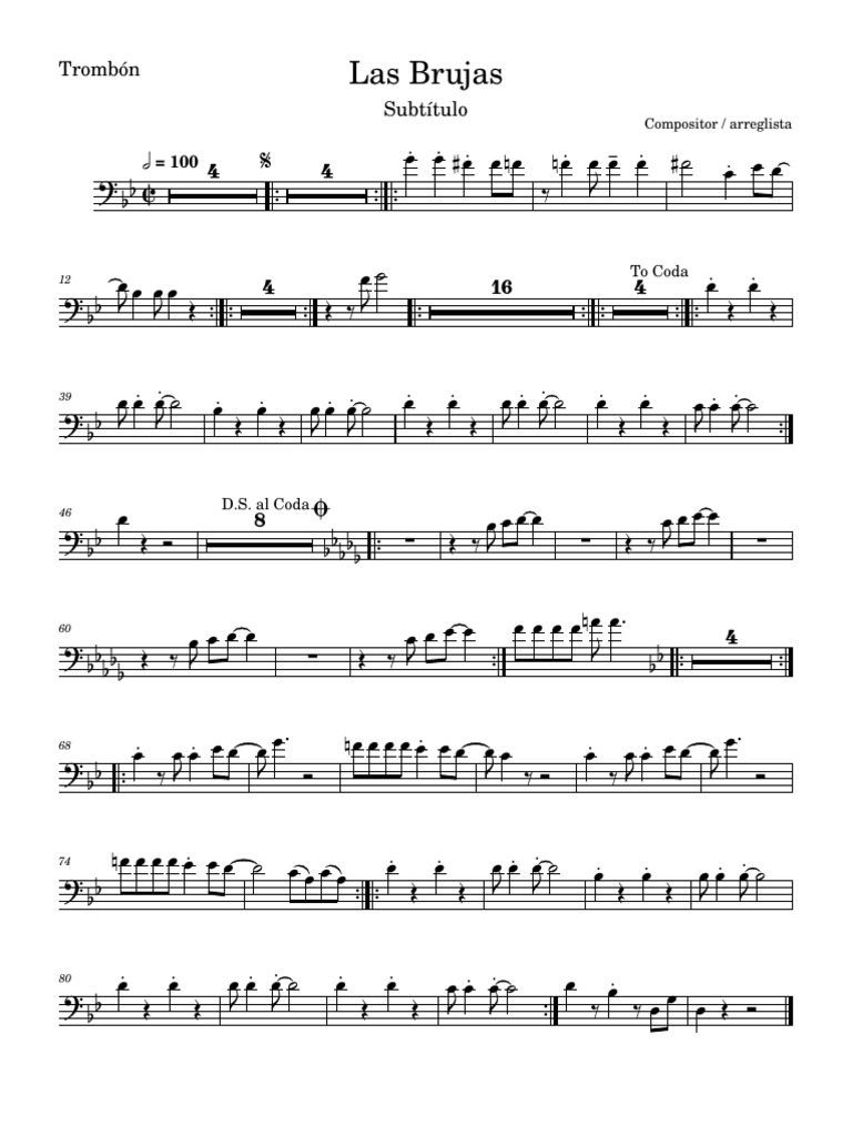 Las Brujas - Trombón 3 | PDF