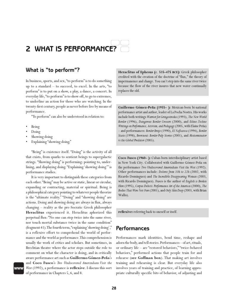 1 What is performance pg 41-44 from Scherchner performance studies an ...