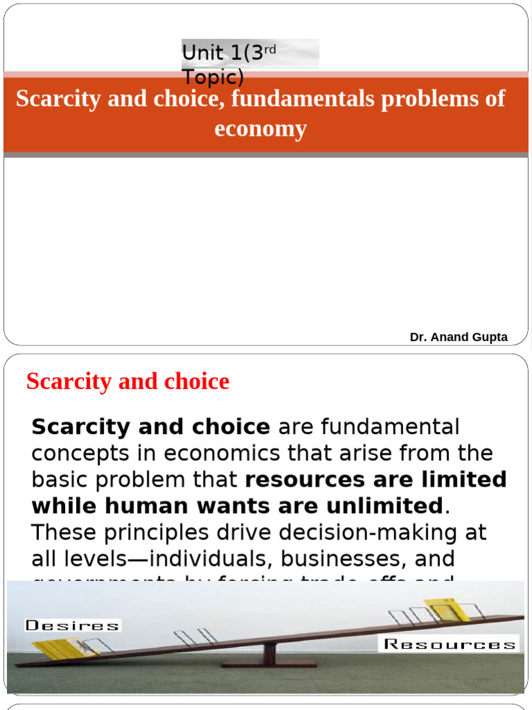 Unit-1.3 Fundamentals Problem of Economy | PDF | Economics | Sustainability