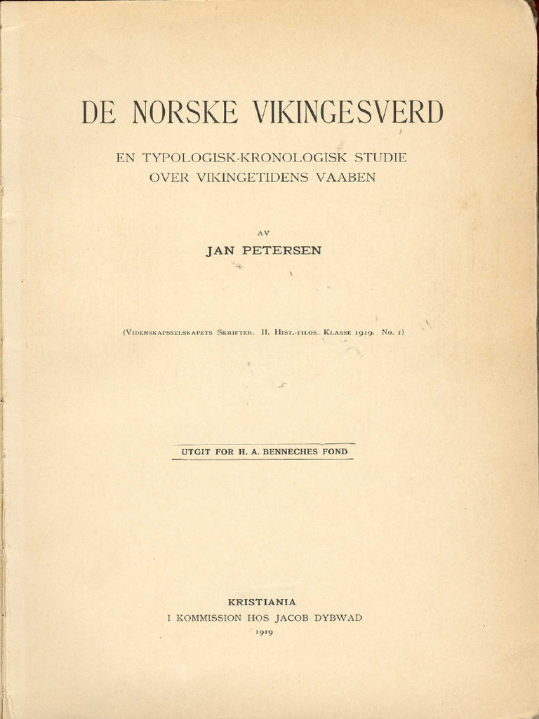 Petersen Jan - de Norske Vikingesverd | PDF