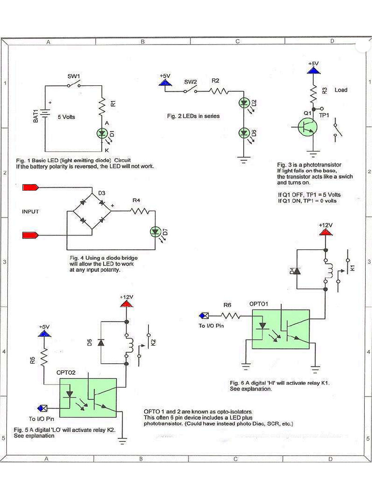 Optoisolator - Optocoupler Circuits Example | PDF