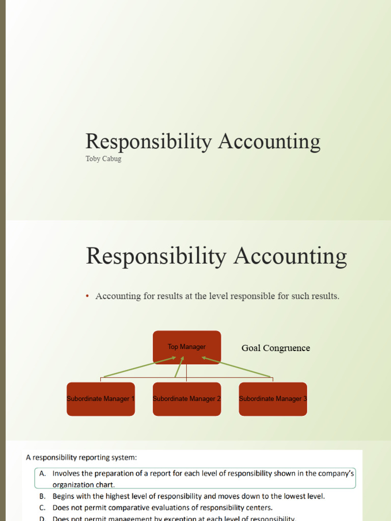 ms07-responsibility acctg | PDF | Investing | Financial Economics