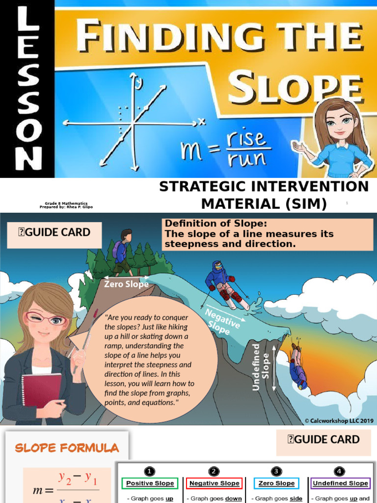 Strategic Intervention Material (Sim) - Slope of A Line | PDF | Slope ...
