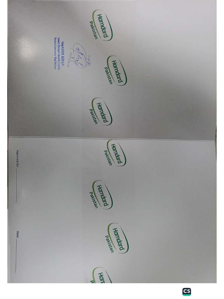 Hamdard Approved Sample For 2 Color | PDF