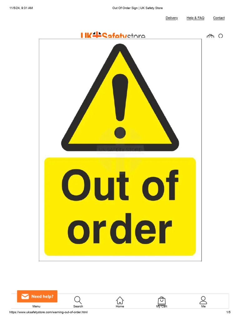 Out Of Order Sign for Safety Use | PDF | Http Cookie