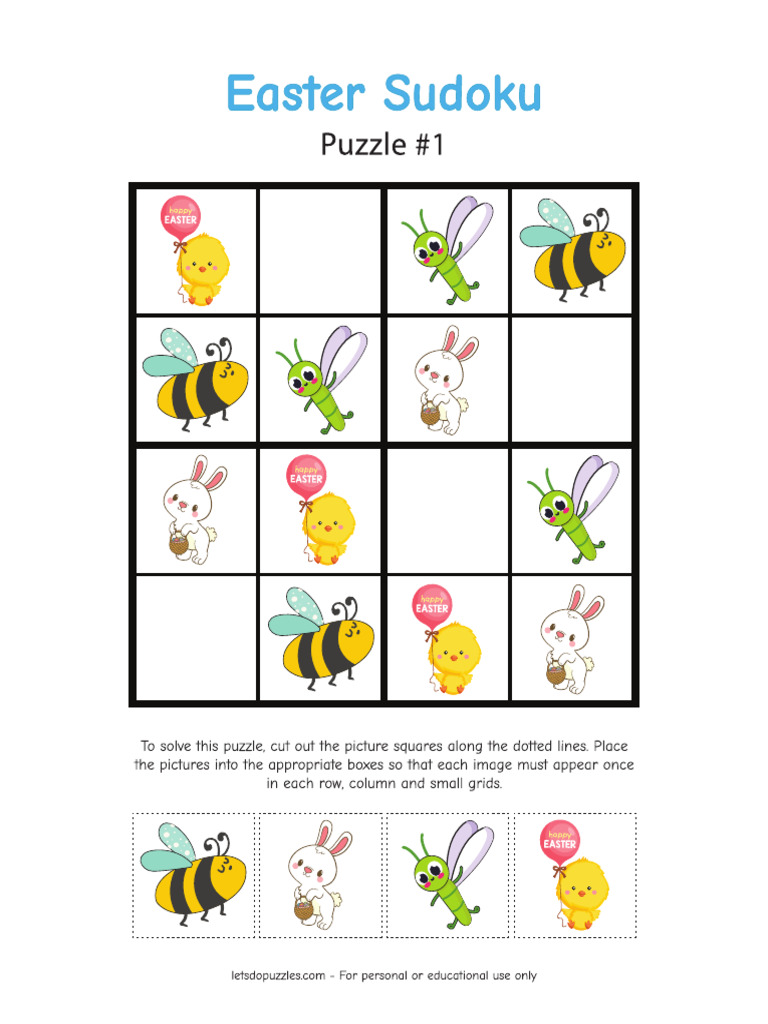 Easter Pic Sudoku 1 1 | PDF