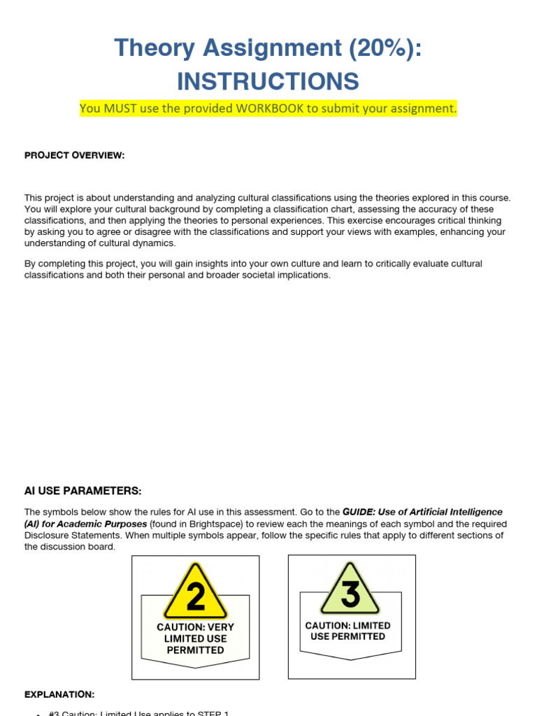 Theory Assignment Instructions & Rubric (Online) 2024 | PDF | Theory | Intelligence (AI) & Semantics