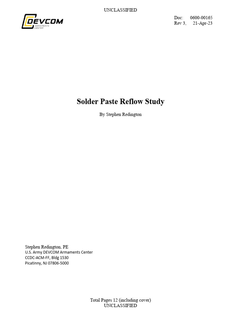 AD1206397 Solder Paste Reflow Study | PDF | Sphere