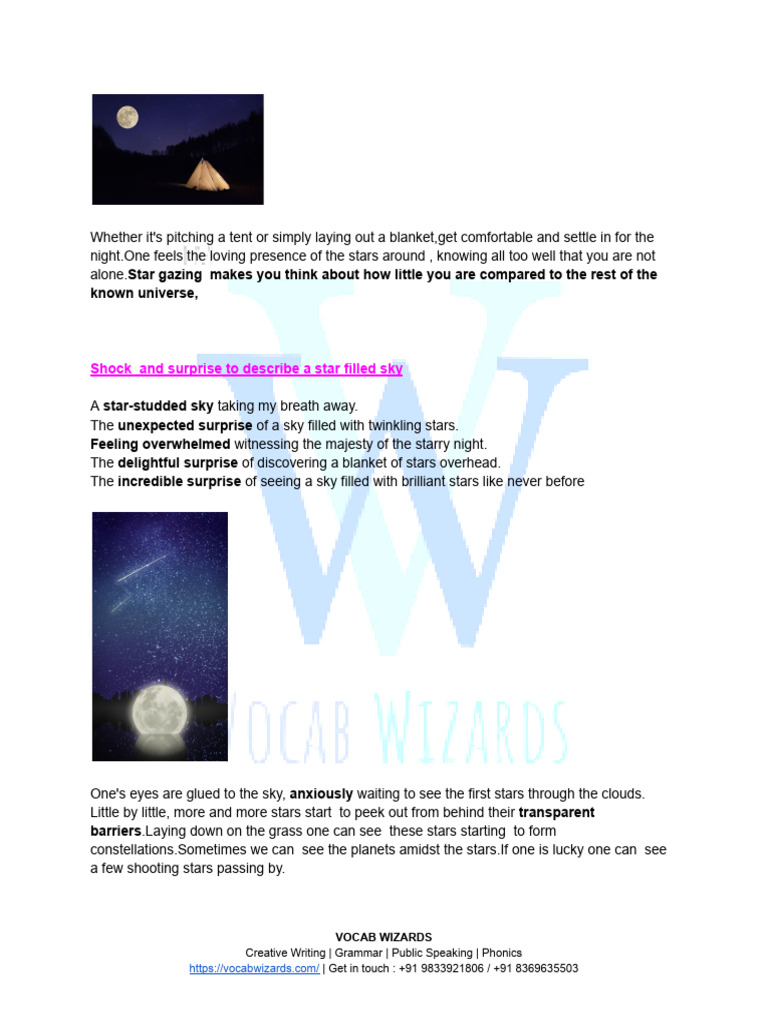 Starry Night: A Guide to Stargazing | PDF | Sky | Physical Sciences